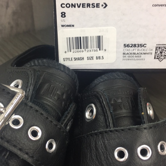 Converse | Shoes | Converse Ctas Buckle Ox Blackblackwhite | Poshmark